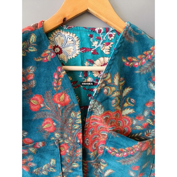 HENSA | Jackets & Coats | Short Velvet Jacket Women Vest Cotton Velvet ...